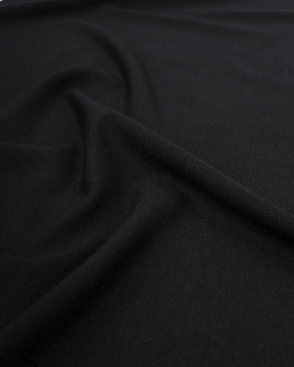 Ткань для шитья и рукоделия Трикотаж вискоза (Турция) 190гр/м. кв, отрез 2 м*185 см, цвет черный