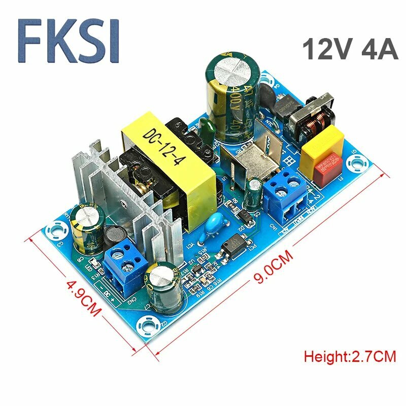 Импульсный блок питания FKSI 12V 4A, DC-12-4