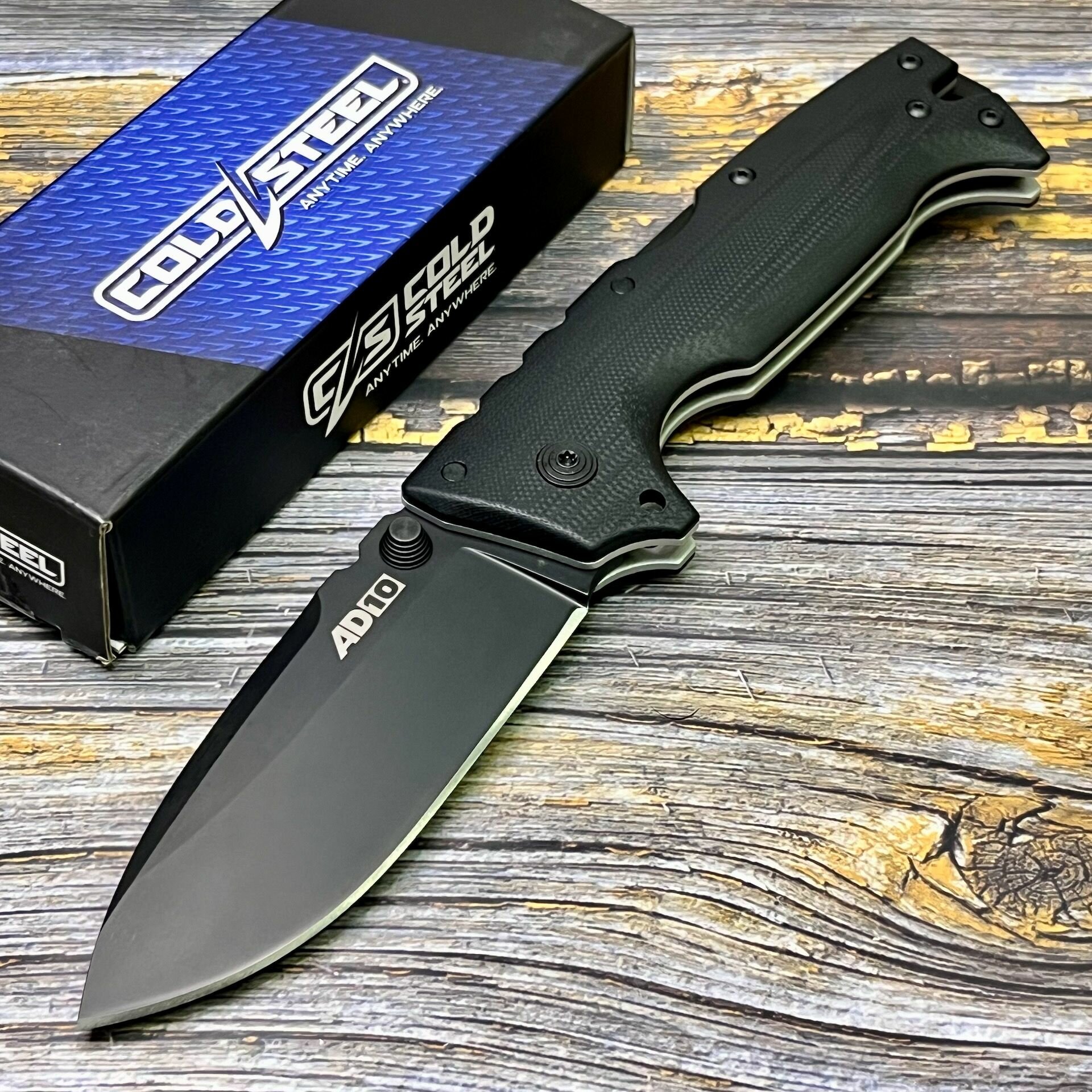 Нож складной Cold Steel 28DDBKBK AD10, Black Blade, Black Handle
