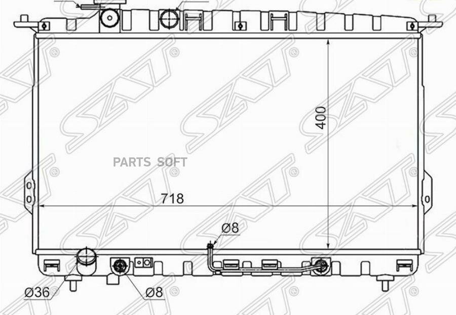 Радиатор Hyundai Sonata 98-13 / Kia Optima 00-05 SAT HY0006 | цена за 1 шт