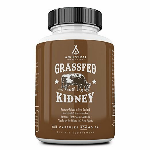 Ancestral Supplements, вытяжка из говяжьей почки травяного откорма, Grass-fed Kidney, 180 капсул