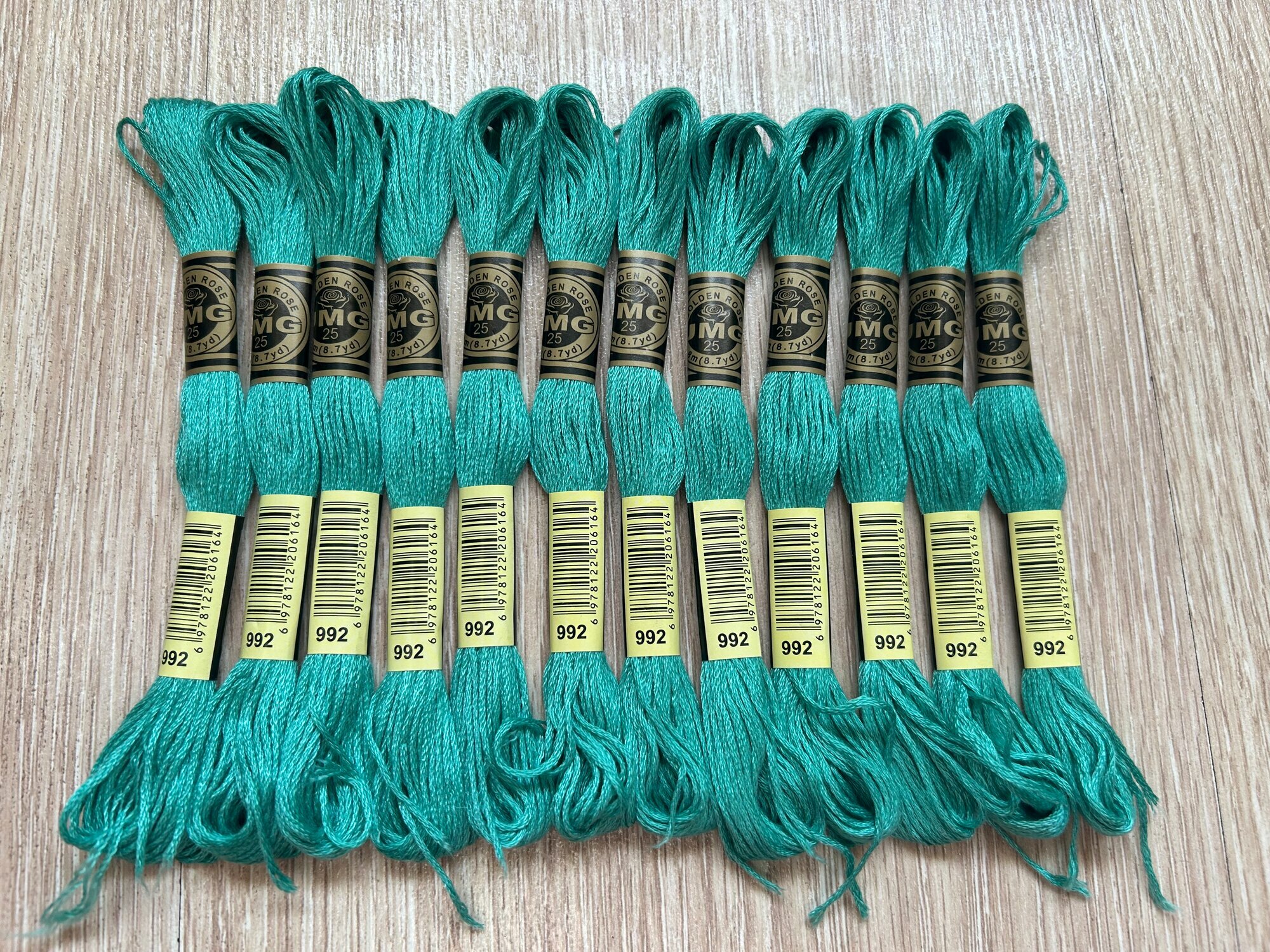 Нитки для вышивания JMC мулине (150-3866) 100% полиэфир 12 штук x 8 м