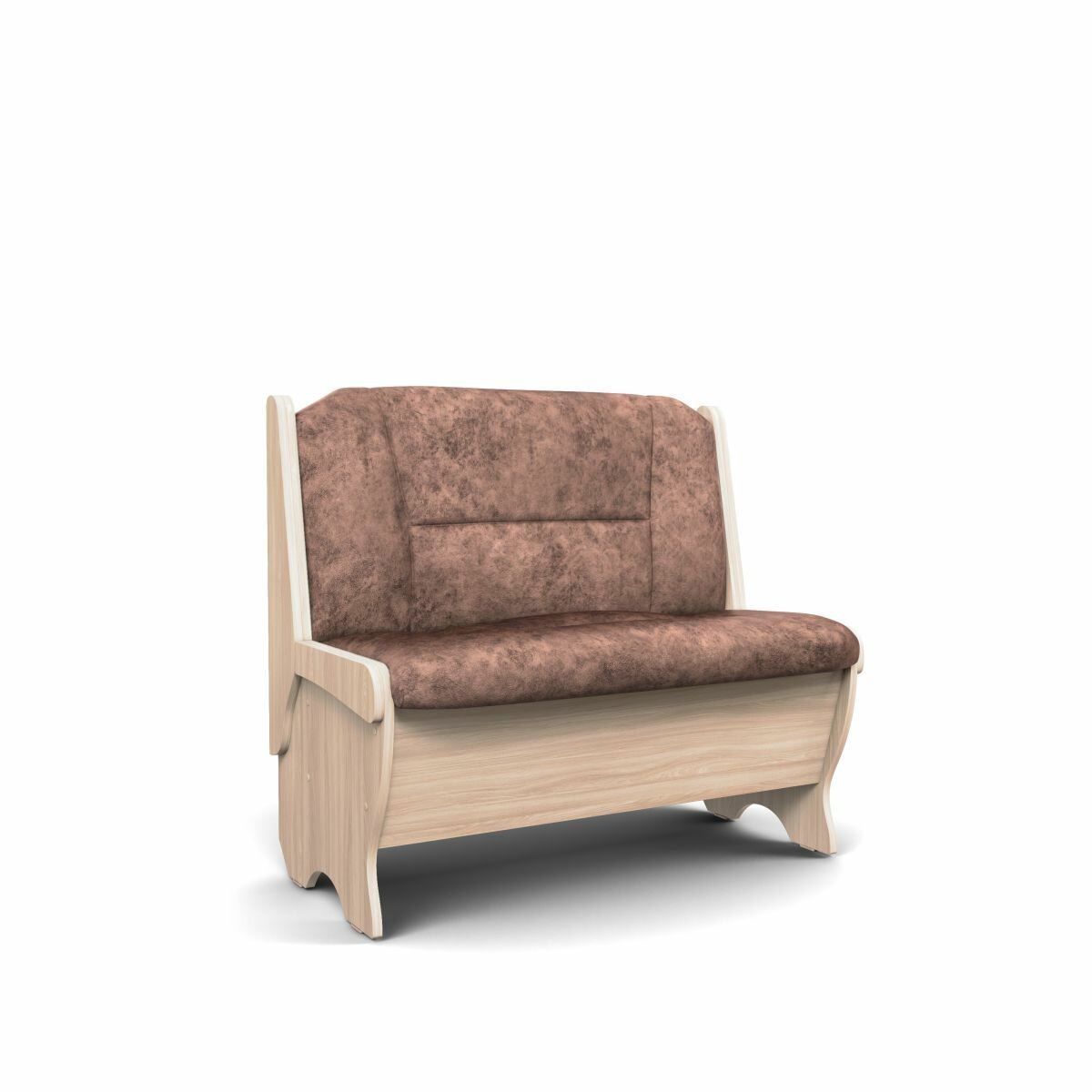 Скамья "лотос" большая (950мм) Ясень/велюр Коньяк (Бител)