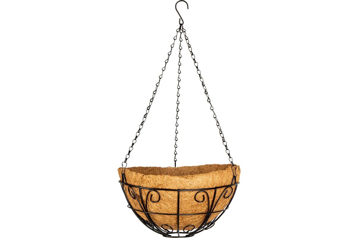 PALISAD Подвесное кашпо с декором, диаметр 30 см, кокосовая корзина 69010 для интерьера