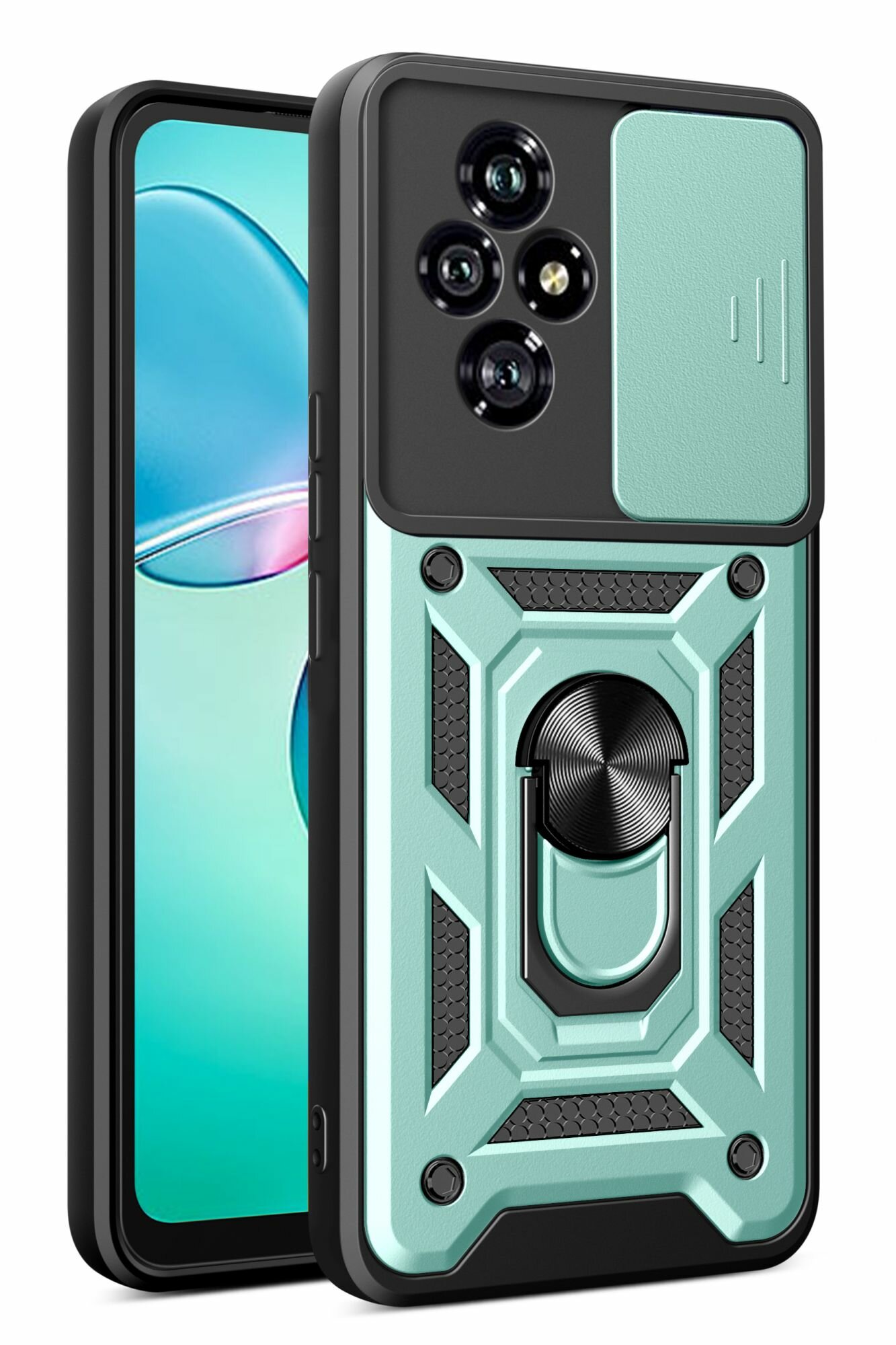 Чехол противоударный armors для Honor 200 / Хонор 200 с защитой камеры (Зеленый)