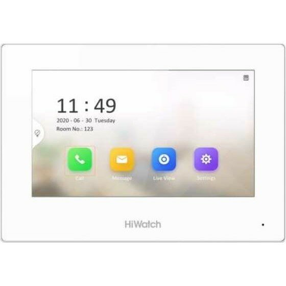 HiWatch Видеонаблюдение VDP-H3211W IP Видеодомофон с WI-FI Сенсорный 7" TFT LCD экран 1024 600; встроенные микрофон и динамик; слот для SD карты до
