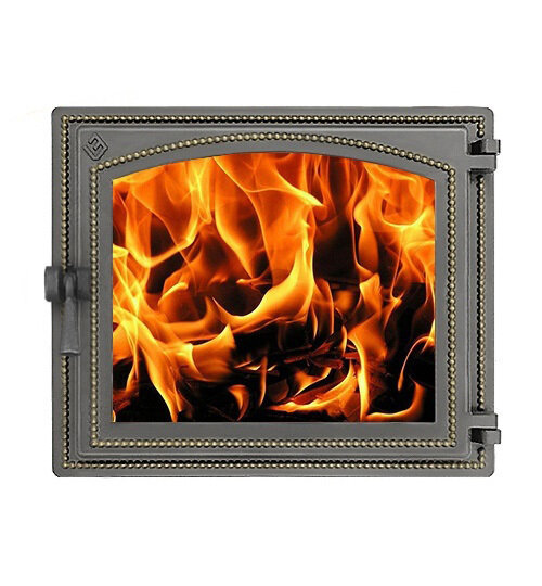 Дверка для печей везувий каминная 240 (Бронза)