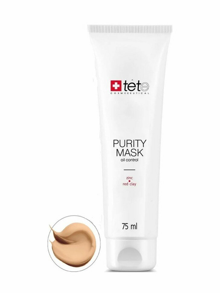 Маска себорегулирующая очищающая с цинком и красной глиной TETe Cosmeceutical 75 мл
