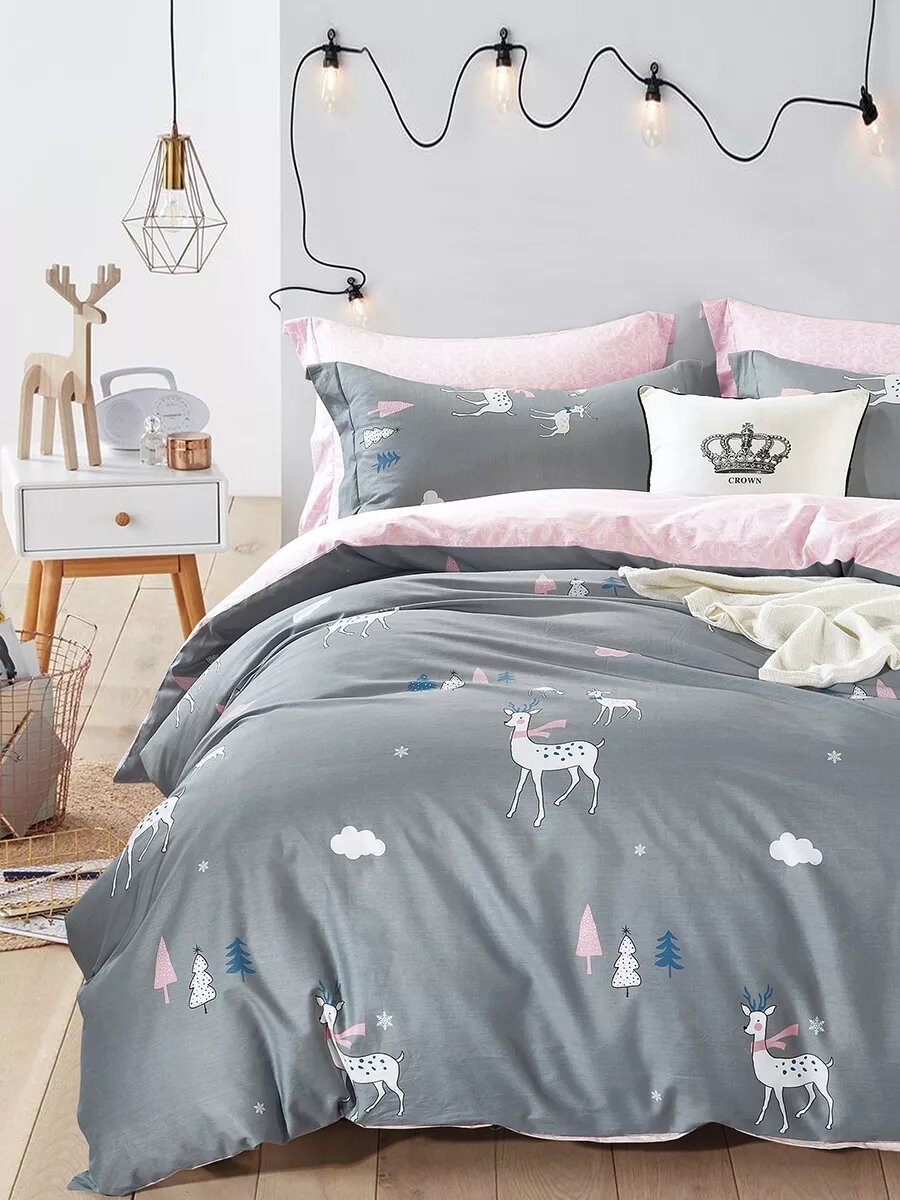 Постельное белье евро 4 наволочки сатин