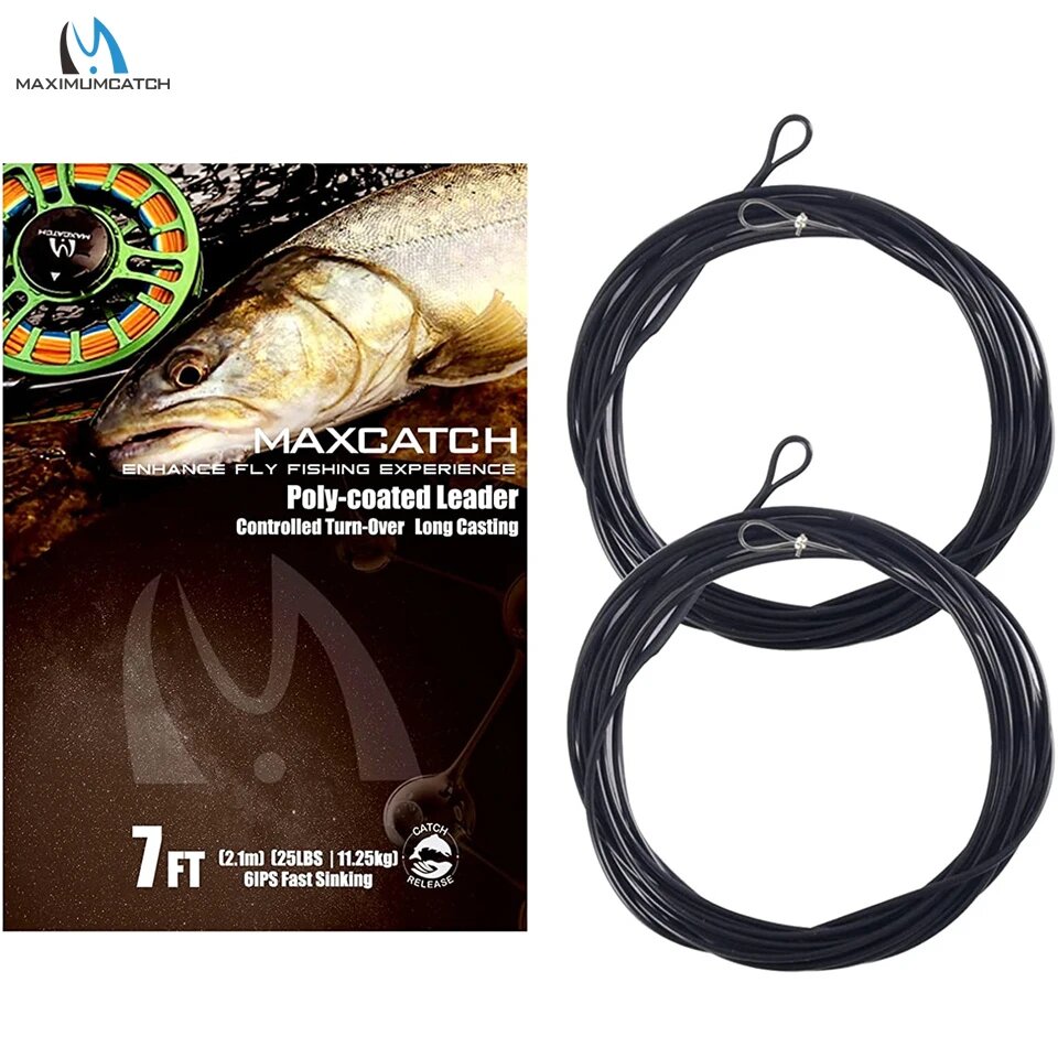 Maximumcatch Леска для нахлыста 2 шт, 7-10 футов, 12-25 фунтов 7FT 25LB SINK 6IPS