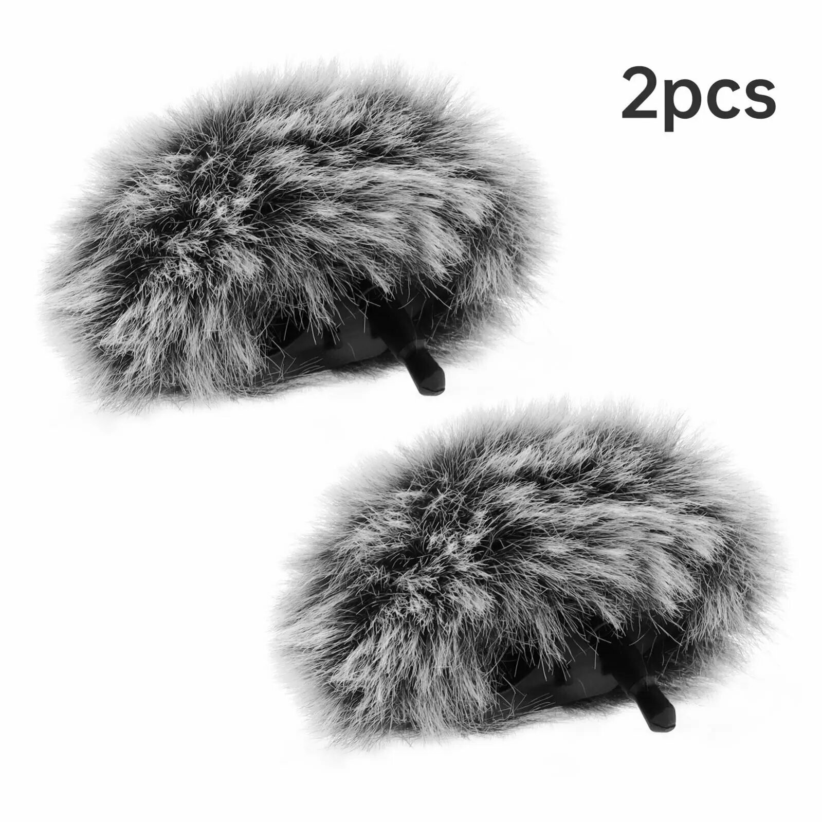 Пушистая ветрозащитная пена для микрофона DJI MIC 2, серый, 2 шт.