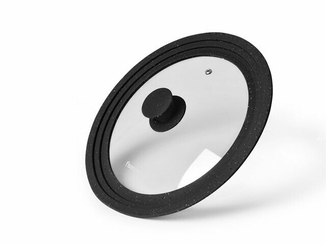 9959 FISSMAN Крышка TRIPLEX 26/28/30см Многоразмерная, цвет Черный (стекло)