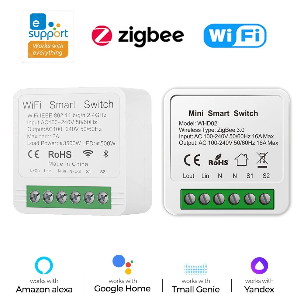 EWeLink Мини смарт-выключатель 16A Zigbee