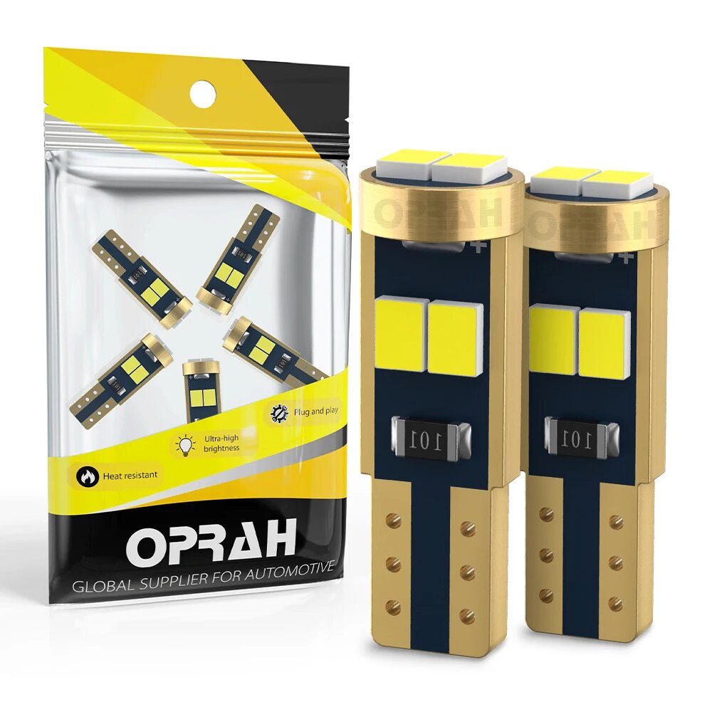 10 шт. T5 светодиодная лампа W3W W1.2W Led Canbus для приборов светодиодные фонари приборная White