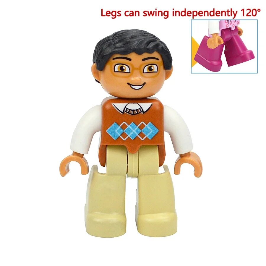 Большие строительные блоки Ледуо с фигурками Professor