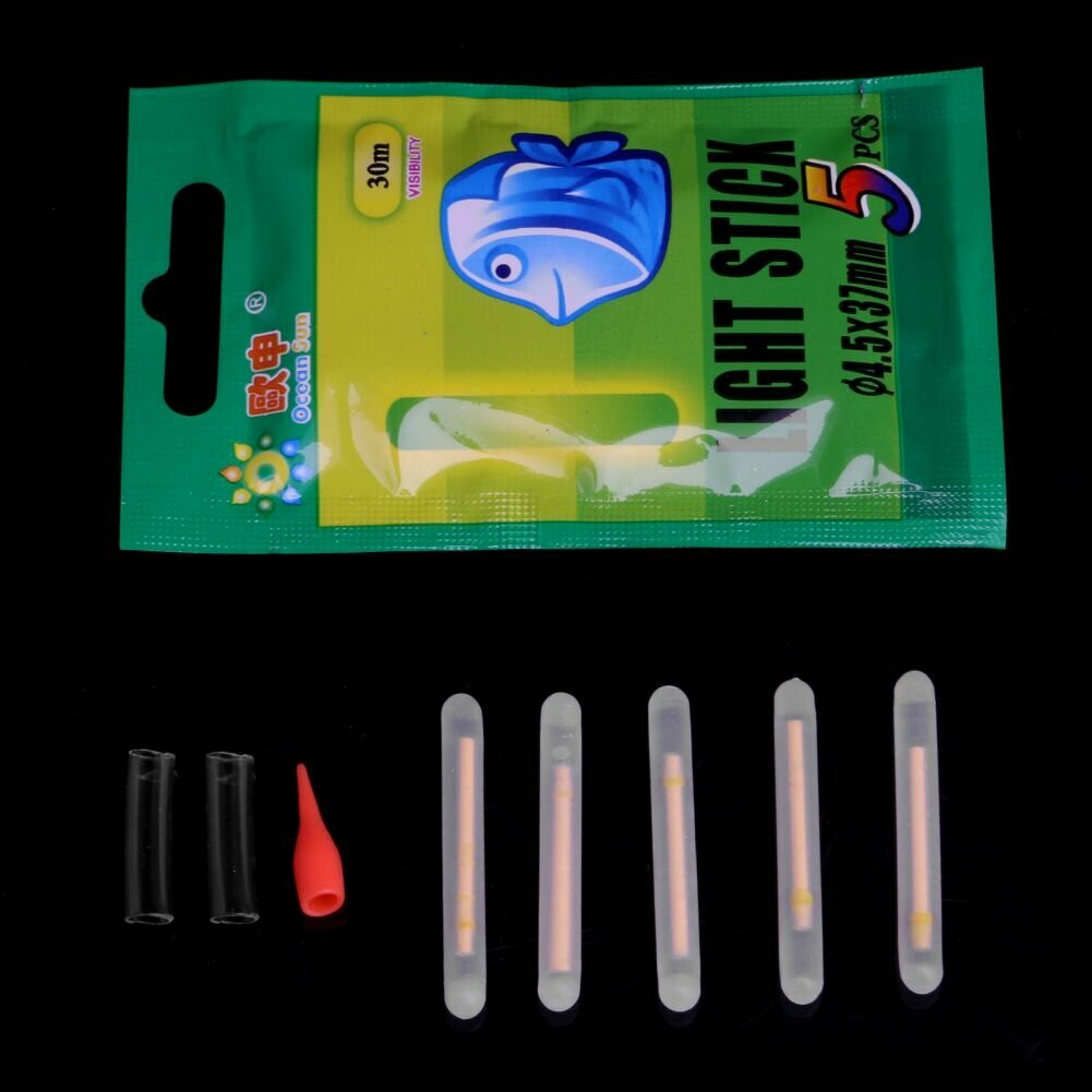 (1 упаковка из 5) Светящаяся палочка для ночной рыбалки 4,5*37 мм