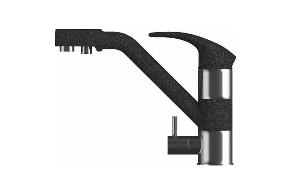 Polygran Смеситель кухонный ДУО (№16 Черный) 694319