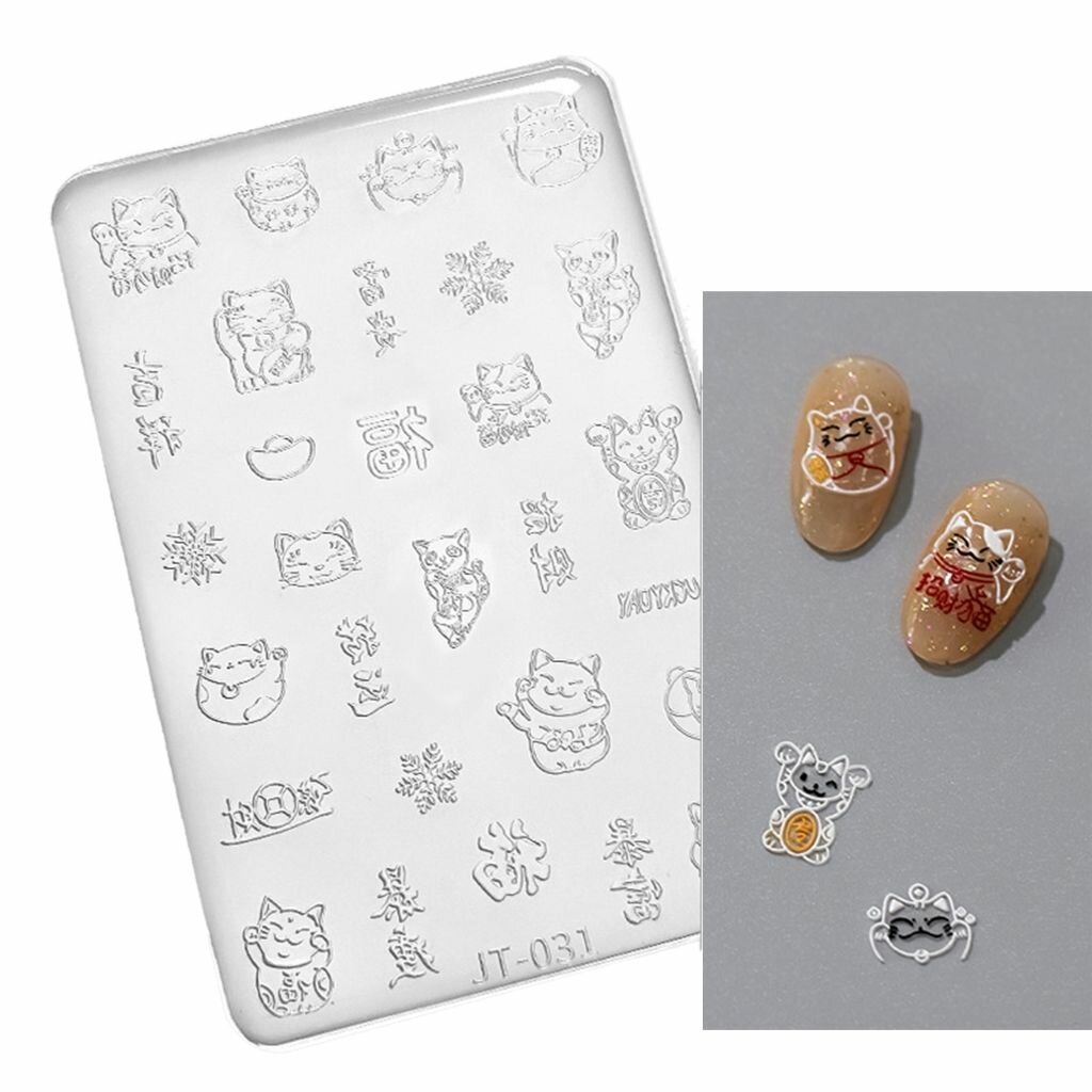 Кристаллическая Форма Для Нейл-арта с Резьбой из Эпоксидной смолы-JT031