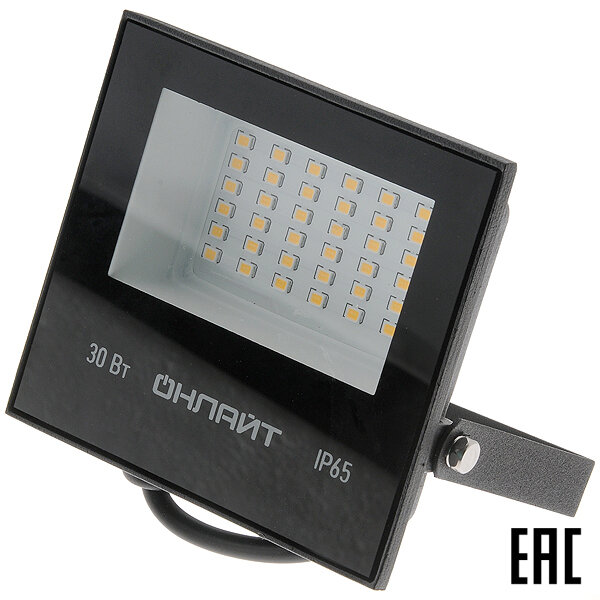 Прожектор светодиодный онлайт OFL-30-4K-BL-IP65-LED 220В 30Вт 2400 Лм 4000К IP65 71657 (2 шт. в комплекте)