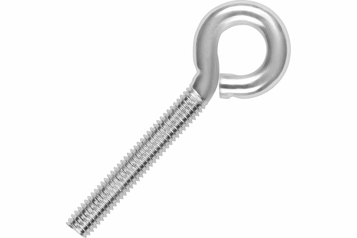 Европартнер петля-винт Zn M5xL50xO8 мм, для мебельной фурнитуры и дверей, 2 шт