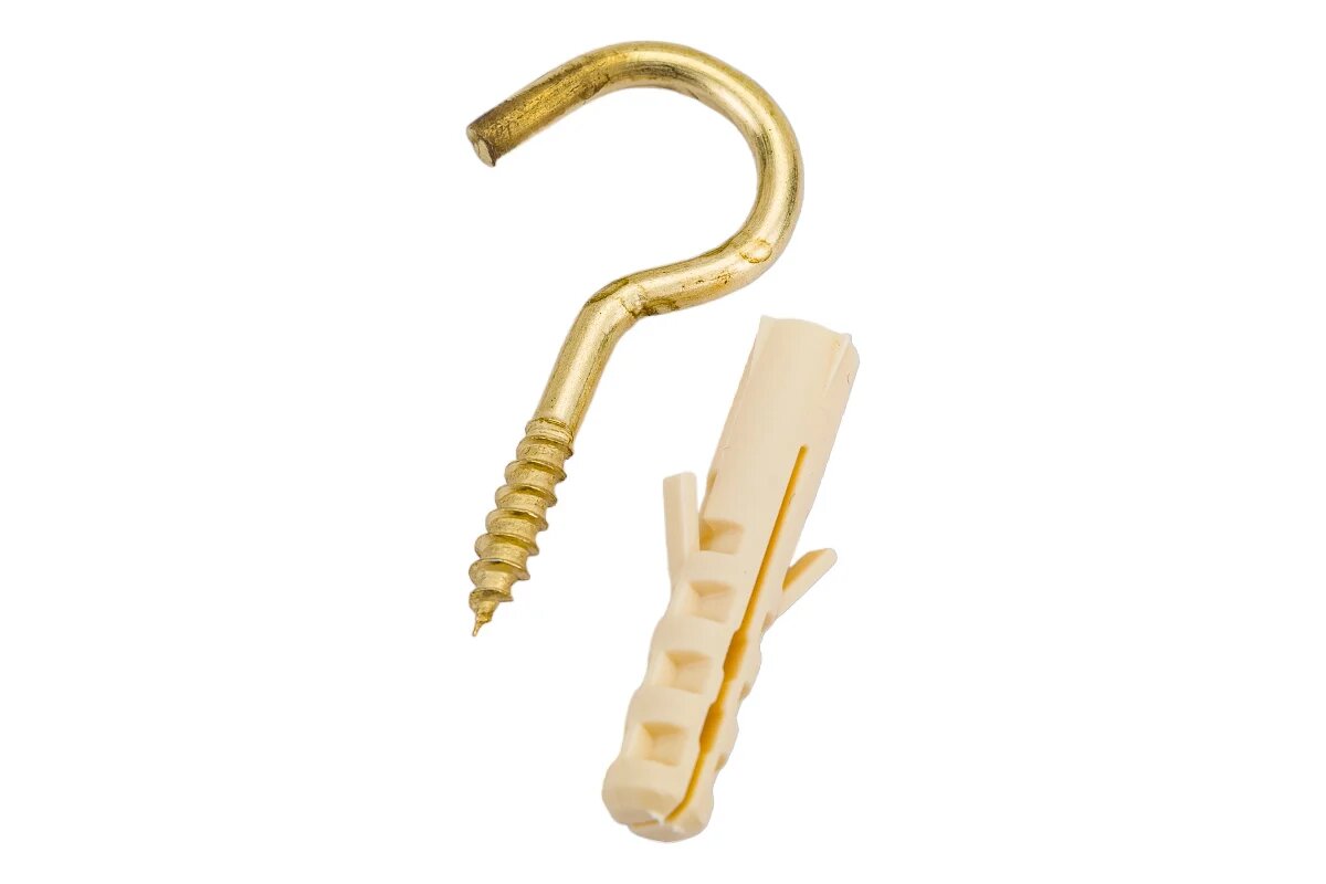 Крюк‑шуруп европартнер латунир d3,6×L40 мм