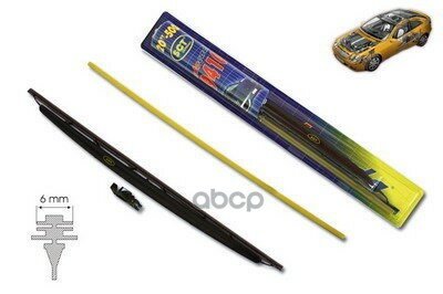Щетки стеклоочистителя Wiper Rubber 24i 8mm mit Plast. SCT арт. 9424