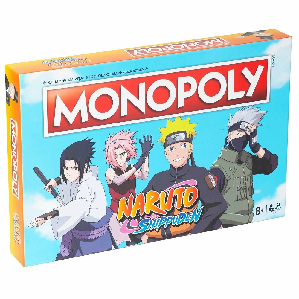 Hasbro. Настольная игра "Монополия Наруто" динамичная, для 2-6 игроков, от 8 лет