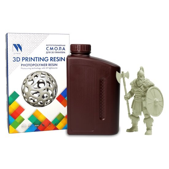 NV Print Фотополимерная смола NVPRINT ABS Like Resin Clear для 3D печати 1 кг (бут)