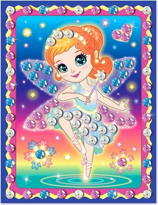 Картина-коллаж Клевер "Феечка", Пуантики, пайетки (АМ 42-018)