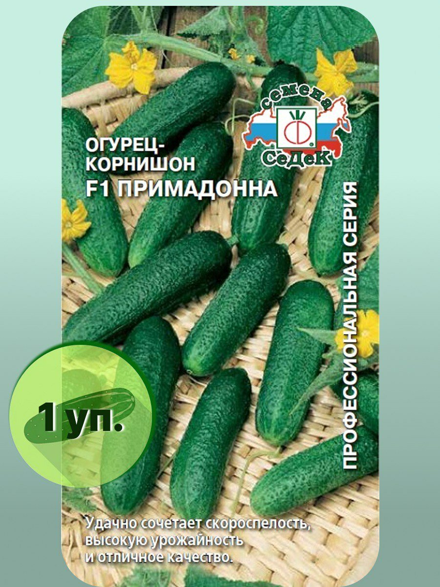 Семена Огурца "СеДеК" примадонна F1, ранний, урожайный, высокого качества (1 уп.)