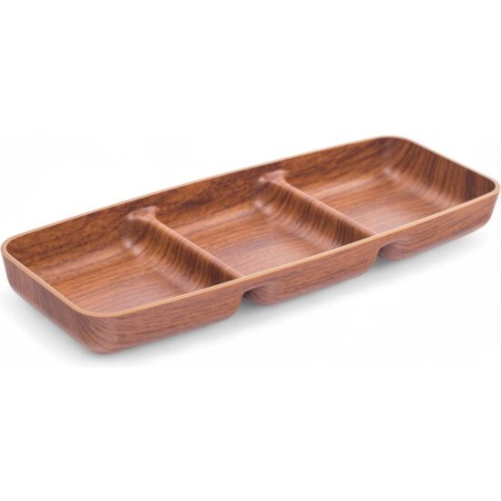 Менажница Attribute MADERA NOCHE 3 секции, прямоугольная, пластик (APM196)