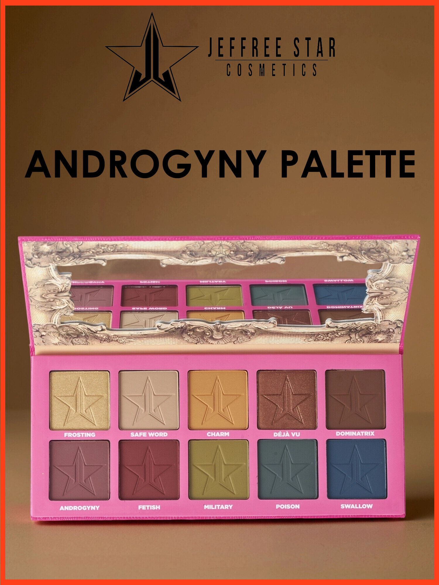 Палетка теней для век Jeffree Star - Androgyny Palette, 10 оттенков, 25 гр.