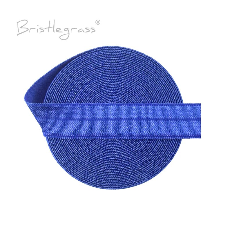 BRISTLEGRASS Розовые атласные резинки для волос 5 ярдов Синий, 5 Yards, Electric Blue
