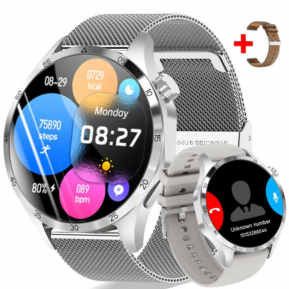 Смарт часы Limited Edition 2024, Series 4 Pro Max, 3 ремешка, 46mm, черный, с функцией вызова по Bluetooth