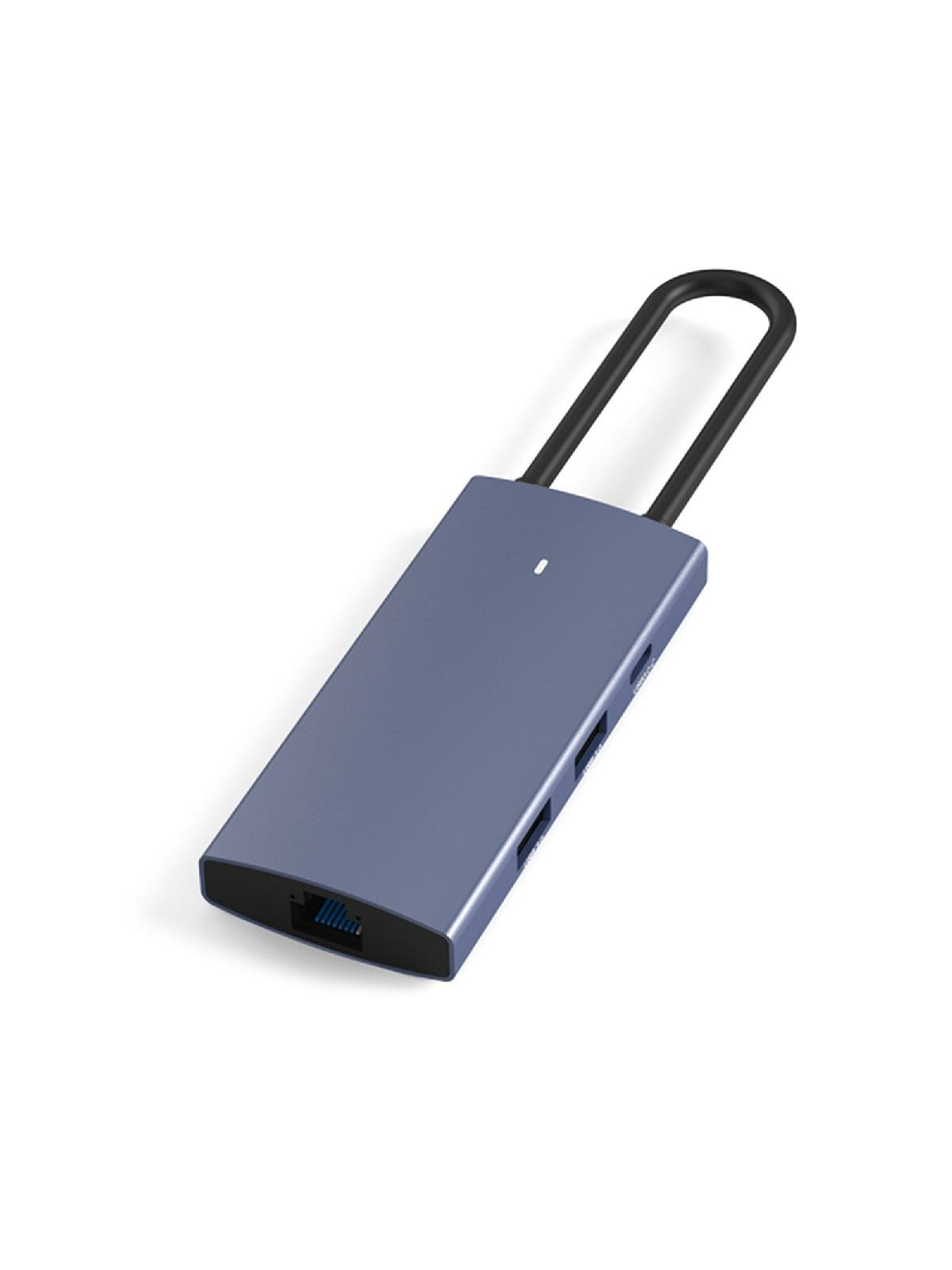 USB C Docking Station 6 in 1 Hubs Adapter with HDMI-compatible 2.0+USB3.0 Port+PD3.0+Gigabit Ethernet Docking Station