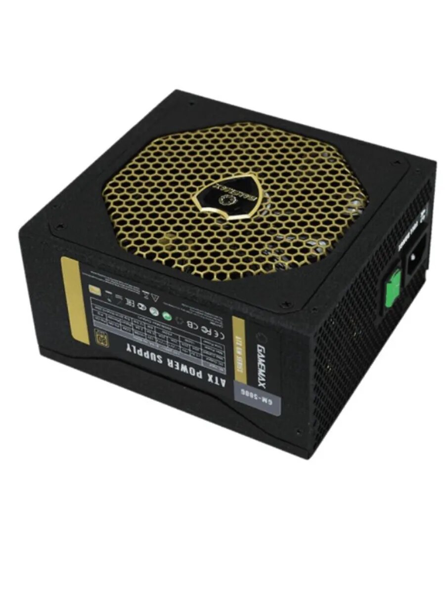 Блок питания GM Gold GM-500G GM-500G черный 500 Вт, 80+ Gold