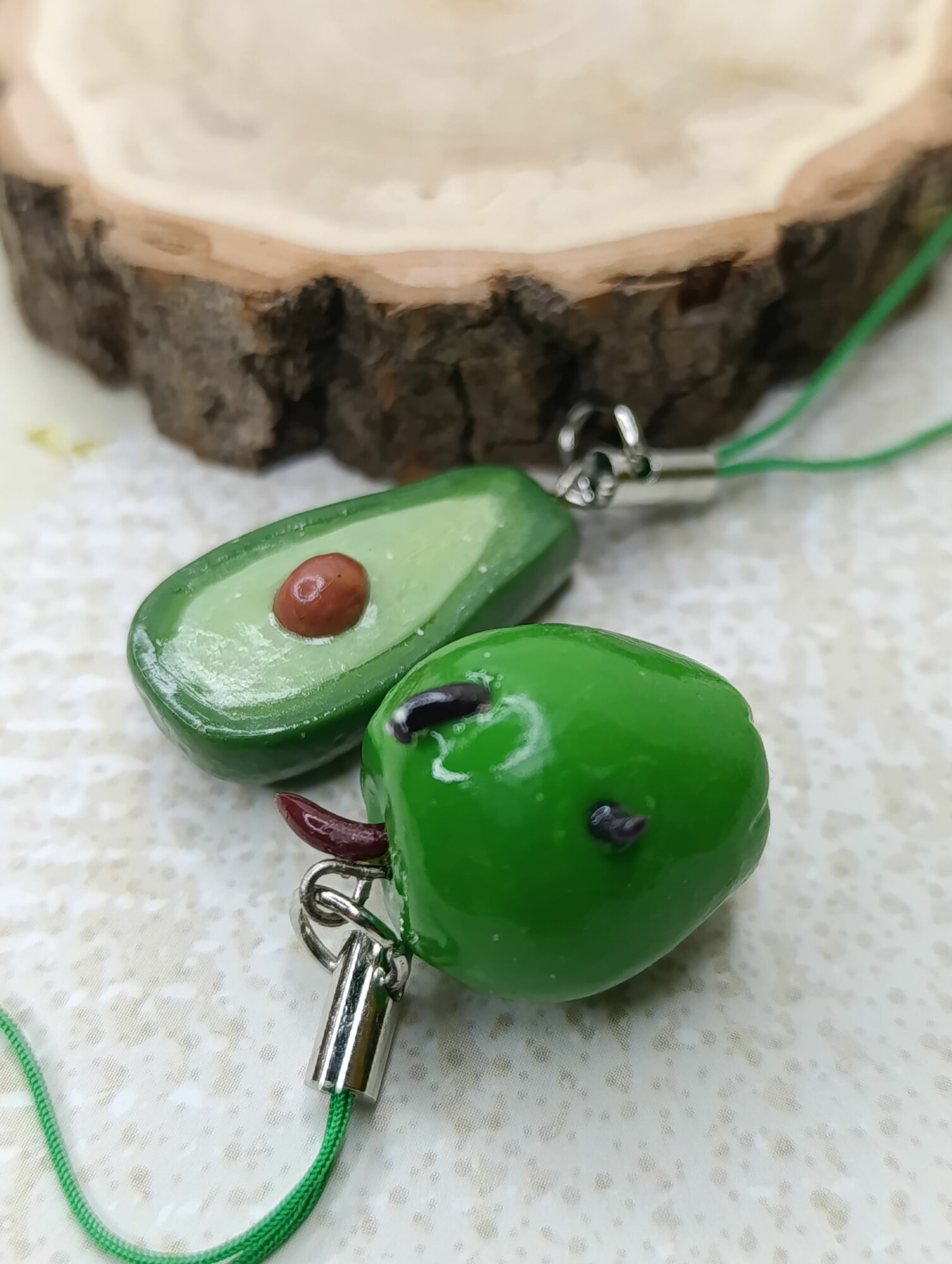 Подвески детские на телефон, ручная работа из полимерной глины