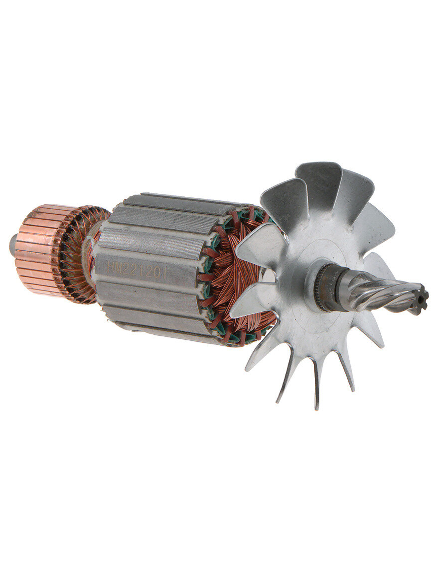 Ротор (Якорь) (L-200 мм, D-54 мм, 6 зубов, наклон влево) для пилы торцовочной P.I.T. PCM255-C3