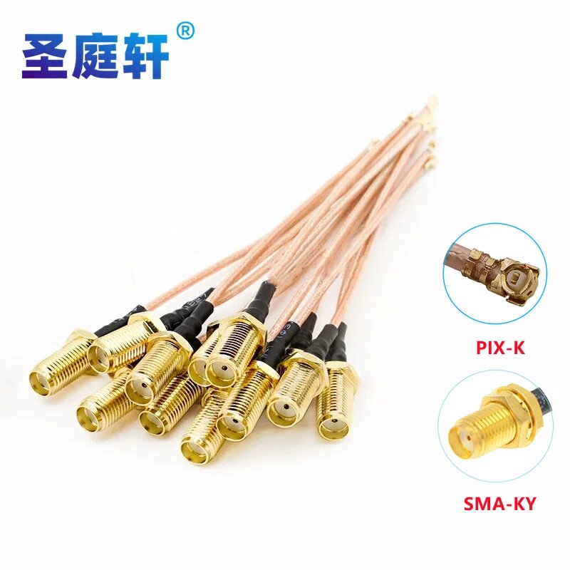 Кабель переходник U.FL IPX - RP-SMA 10CM, IPX to SMA-K