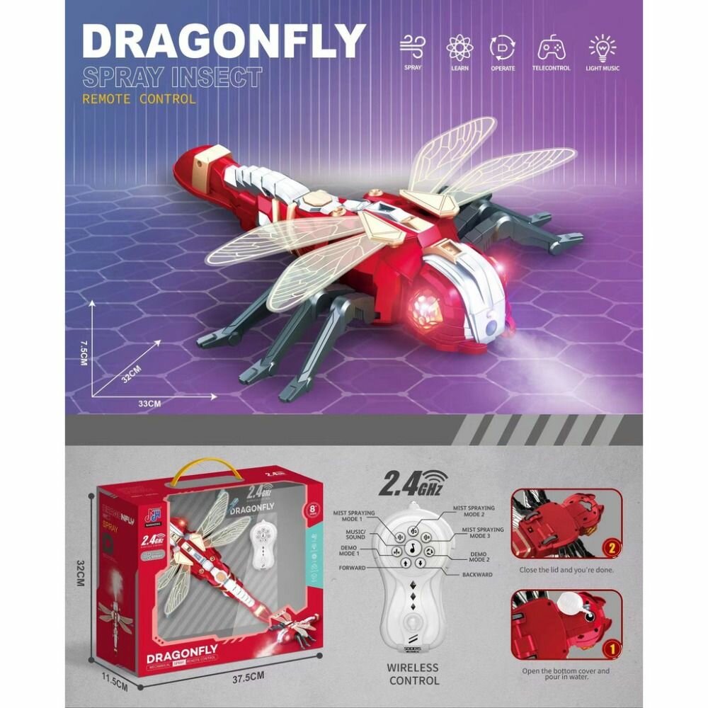 RC Spider Robot Дистанционное Управление С Распылителем/светом/музыкой Игрушки Для Детей