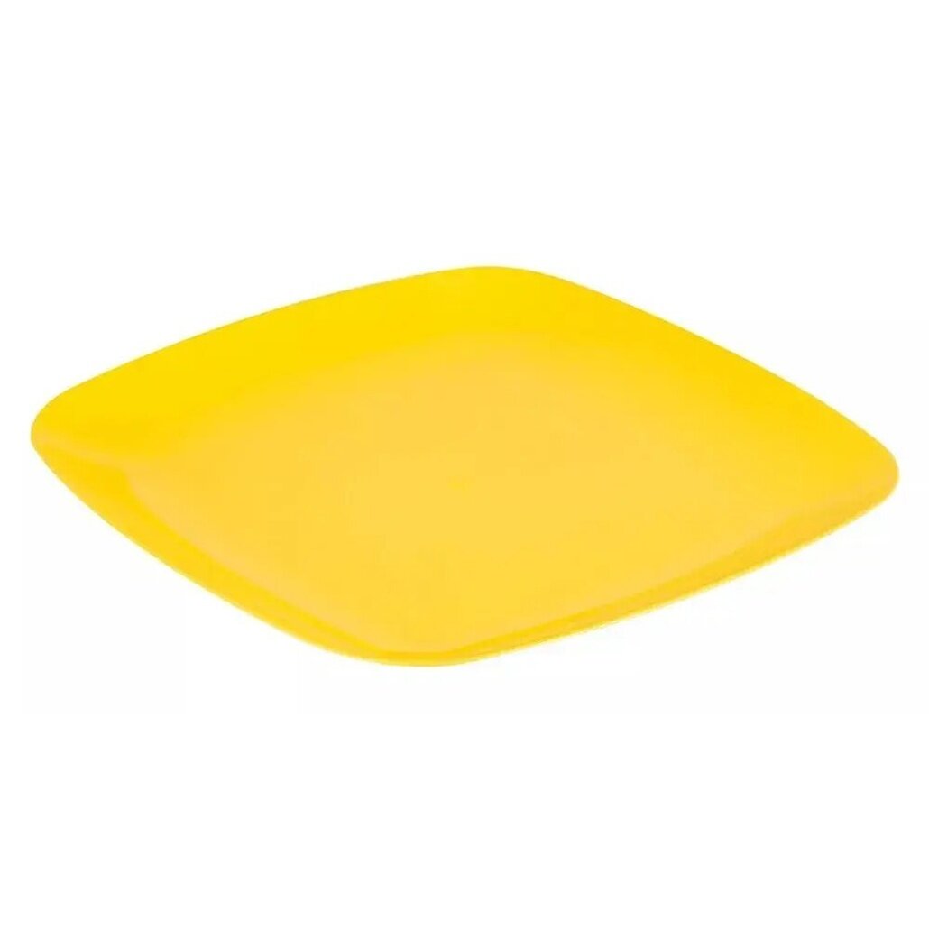 Тарелка сервировочная квадратная, пластик, гладкая поверхность, 29см, цвет жёлтый, комфорт в использовании