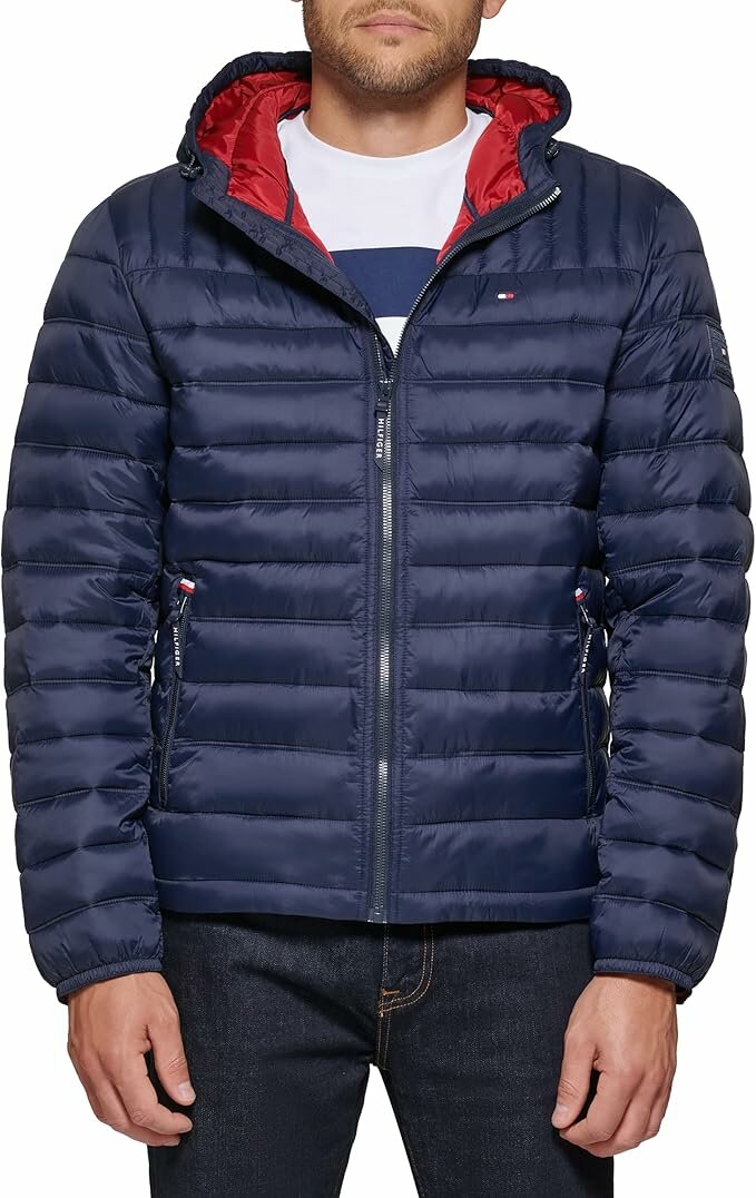 Куртка Men's Water Resistant Ultra Loft Filled Hooded Puffer Jacket