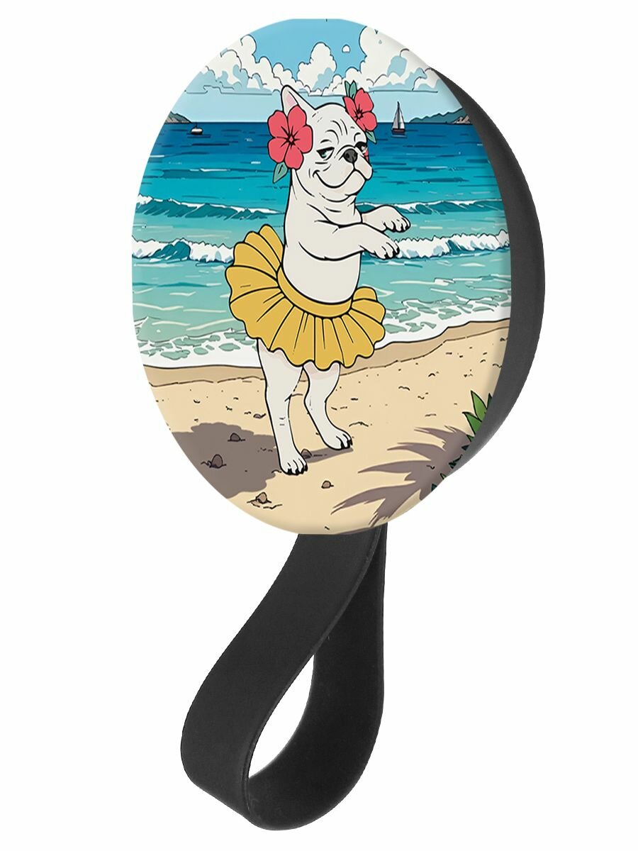 Кольцо-держатель с зеркалом Krutoff для телефона Красотка