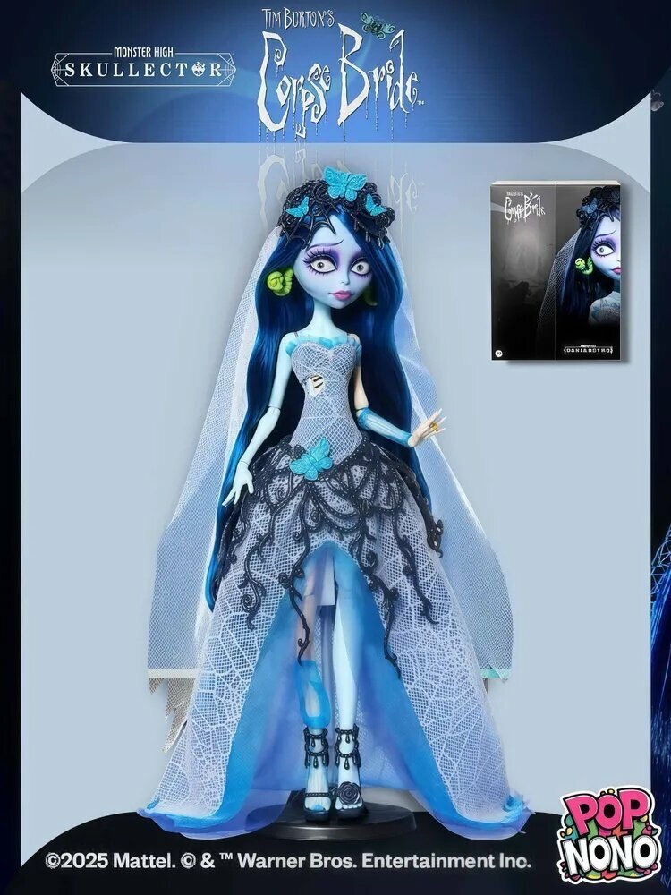 100% Original оригинал Шарнирная кукла Monster High Skullector JDR67 Тим Бертон - Труп невесты Mattel