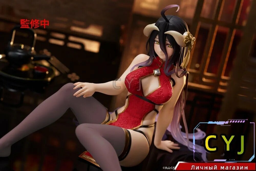 TAiTO Фигурки по видеоиграм и фильмам/OVERLORD Desktop Cute albedo Cheongsam Renewal/CYJ