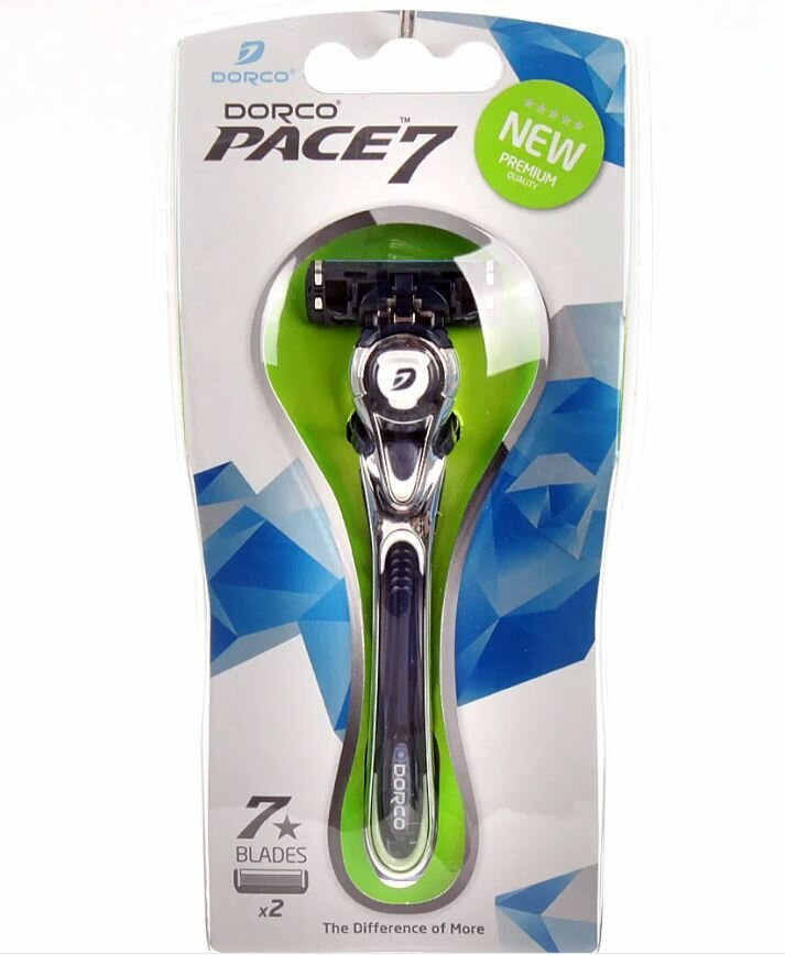 DORCO Станок для бритья Pace7 NEW + 2 кассеты, система с 7 лезвиями