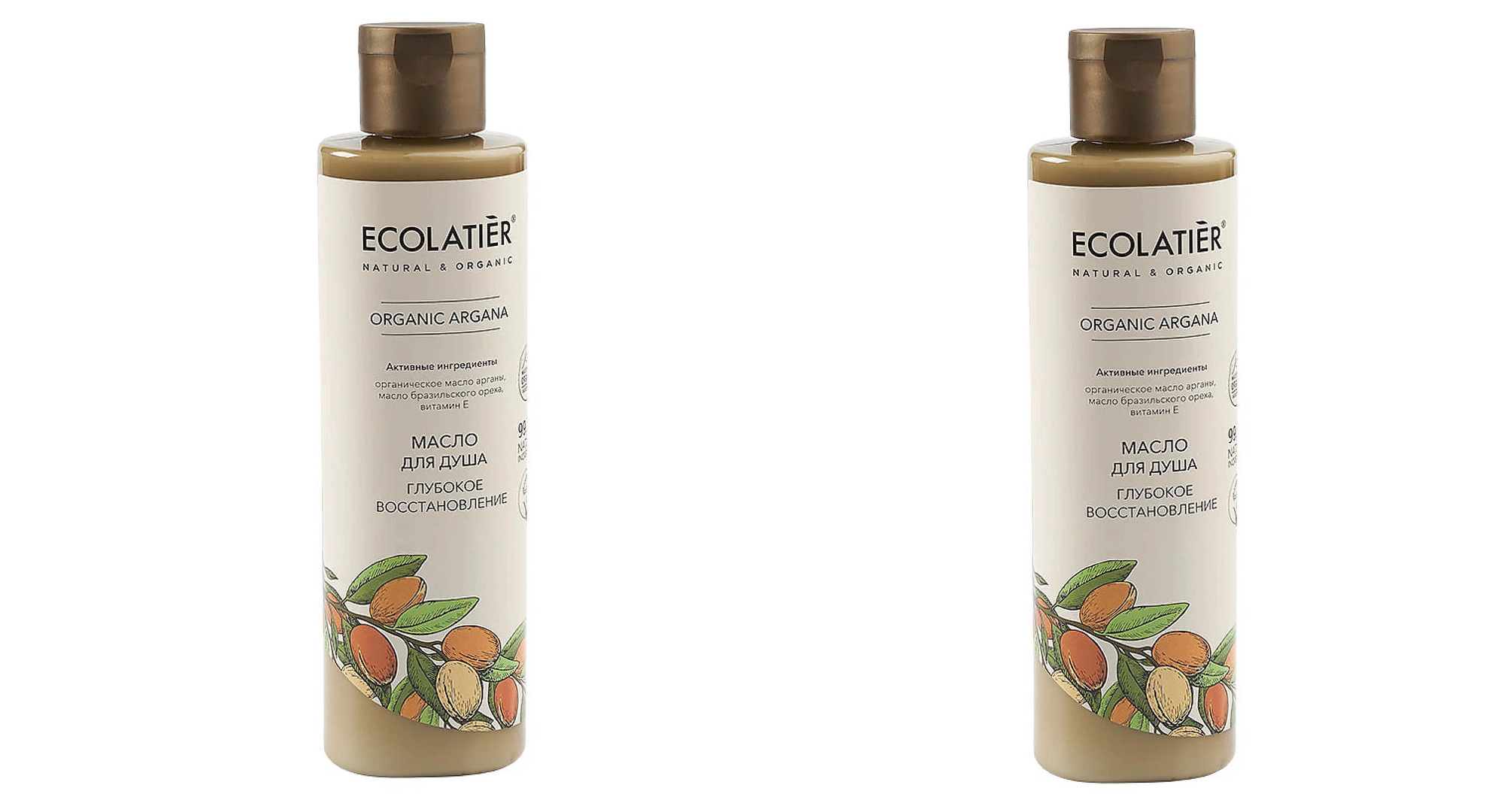 Масло для душа Ecolatier Organic Argana Глубокое восстановление, 250 мл, 2 шт