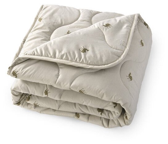 Одеяло (140х205) верблюжья шерсть (300г) /тик, 1,5-спальное