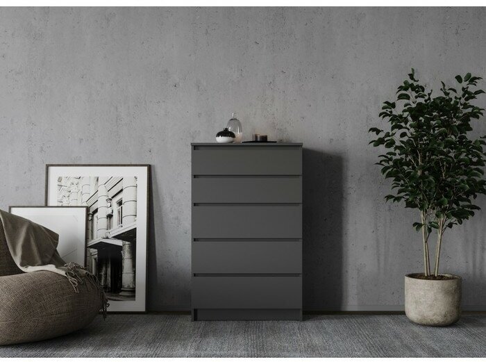 Комод для хранения «Мадера», 704×404×1120 мм, цвет графит