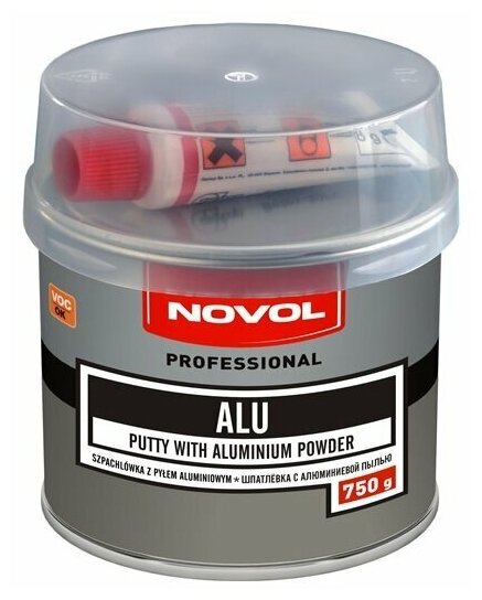 Комплект (шпатлевка, отвердитель) NOVOL ALU 0.75 кг